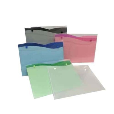 Filexec Poly 3-Pocket Wave Envelope Side Load Asst Colors School Office ...