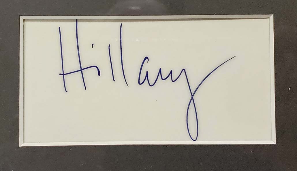 First Lady & Presidential Candidate Hillary Clinton Signed Framed ...