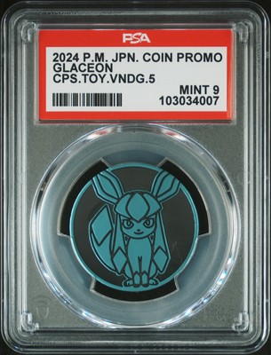 2024 POKEMON JPN COIN PROMO CAPSULE TOY VENDING MACHINES VOL.5 GLACEON ...