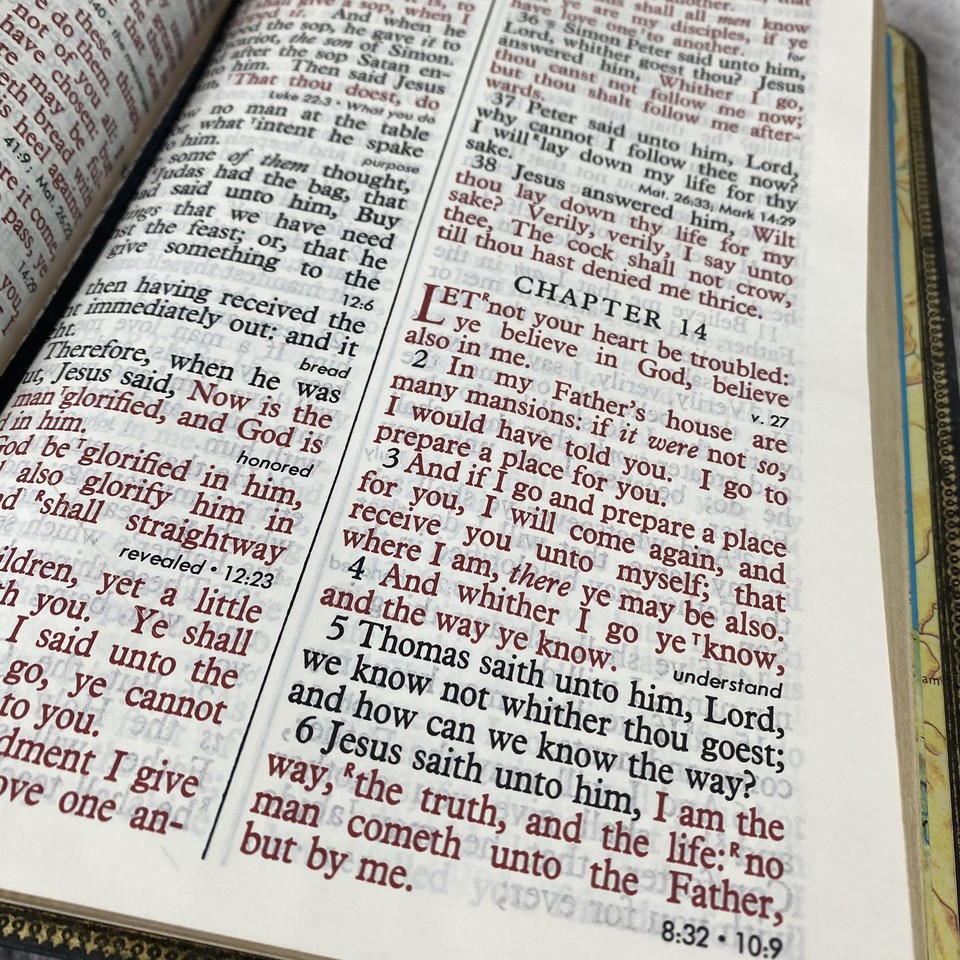 Vintage Nelson 554 KJV Giant Print Reference Bible Red Letter ...