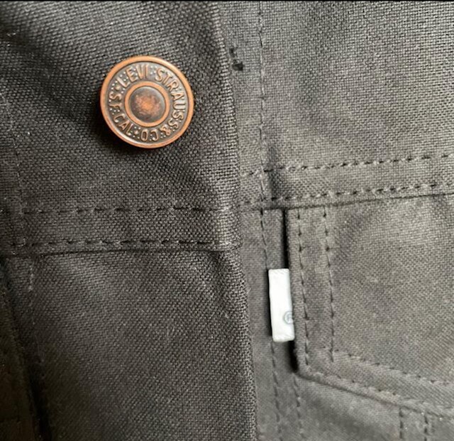FILSON Levi’s Oiled TRUCKER JACKET Black Size XS Rare… - Gem