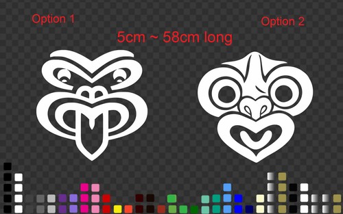 Maori Tiki Mask Sticker Decal New Zealand NZ Car Boat Window Wall Door ...