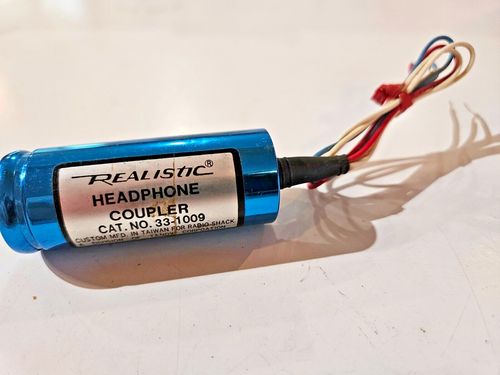 vintage REALISTIC Headphone Coupler Cat. No. 33-1009 Japan Radio Shack ...