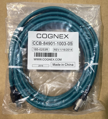 COGNEX IN-SIGHT ETHERNET CABLE CCB-84901-1003-05 M12 RJ45 8 PIN 5M | eBay