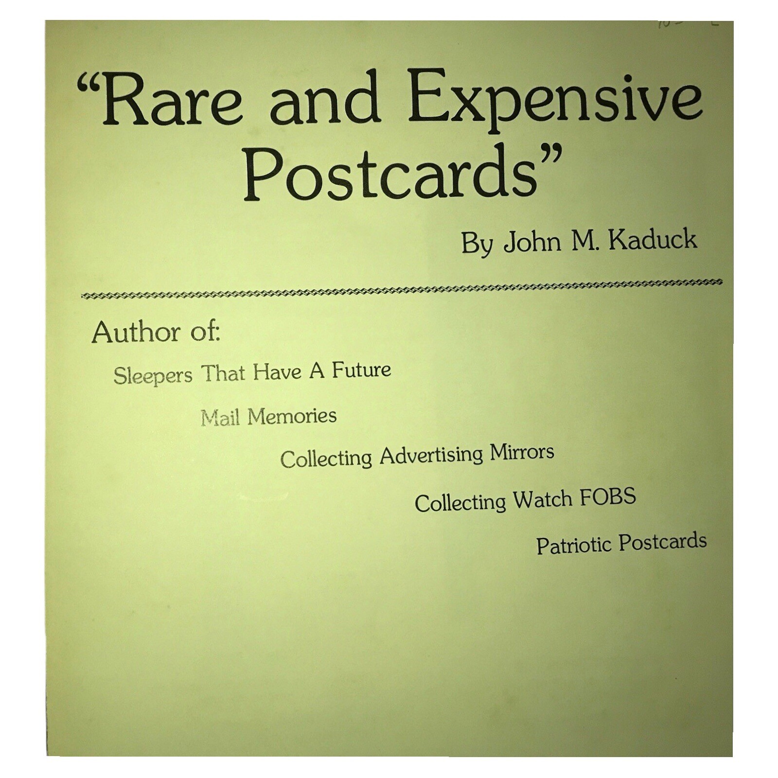 Out of Print "Rare and Expensive Postcards" Title Book | eBay