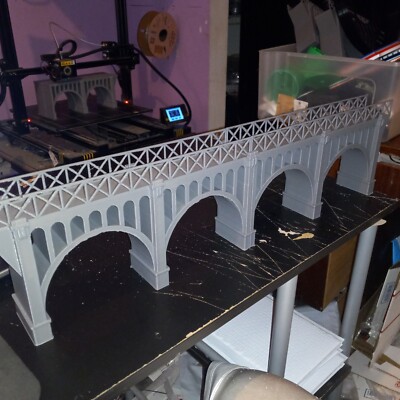 HO Scale Bridge 24-Inch long Viaduct Bridge 3D Printed Two Section ...