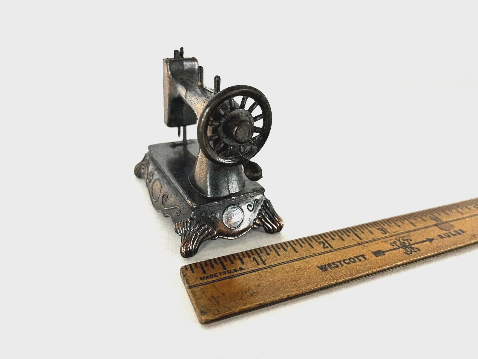 Vintage 1976 Durham Industries Die cast Metal Dollhouse Sewing Machine ...