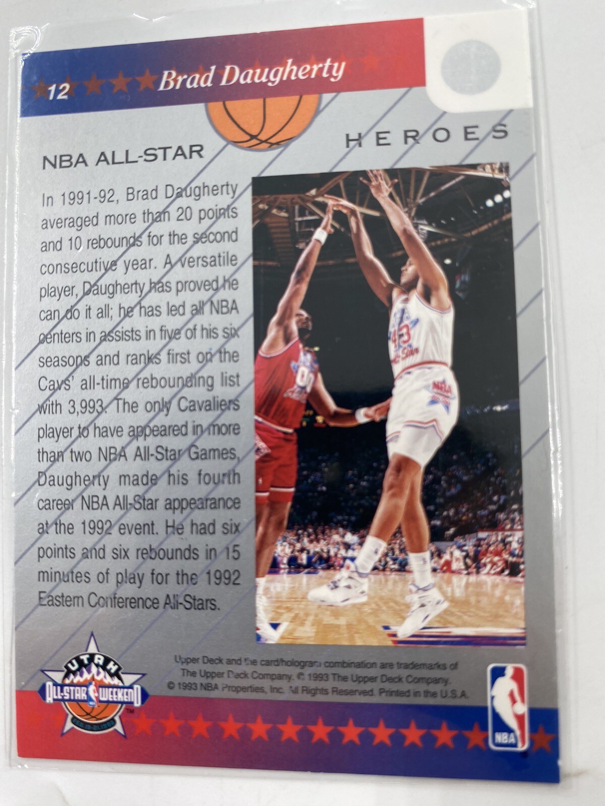 Brad Daugherty - NBA All-Star Heroes 1992-93 Upper Deck Card #12 | eBay ...