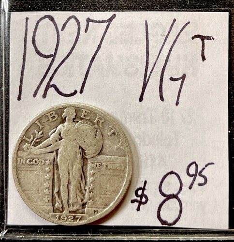 1927 Standing Liberty Silver Quarter (VG) Very Good Condition. ENN ...