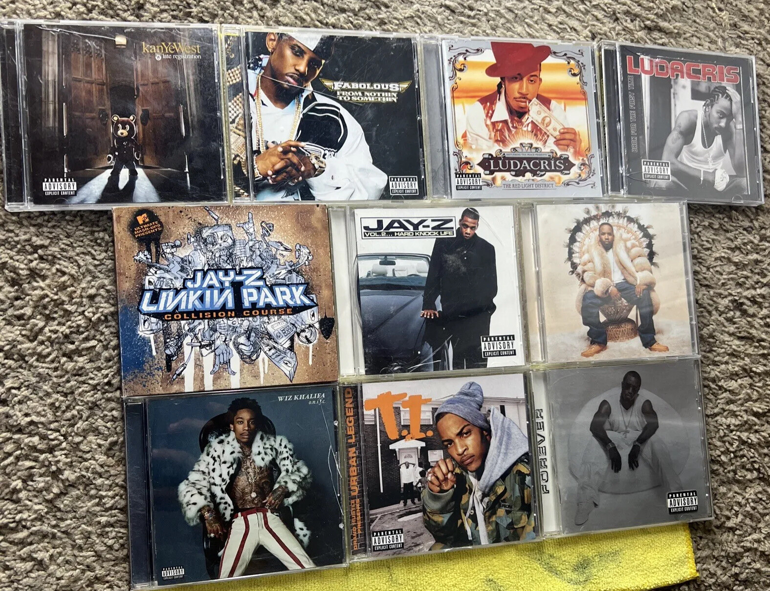 10 Rap Hip Hop Cds Jay-Z OutKast Kanye West Fabolous Ludacris Wiz T.I ...