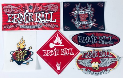 (6) Ernie Ball Guitar Strings Electric Authentic Vinyl Stickers Decal ...