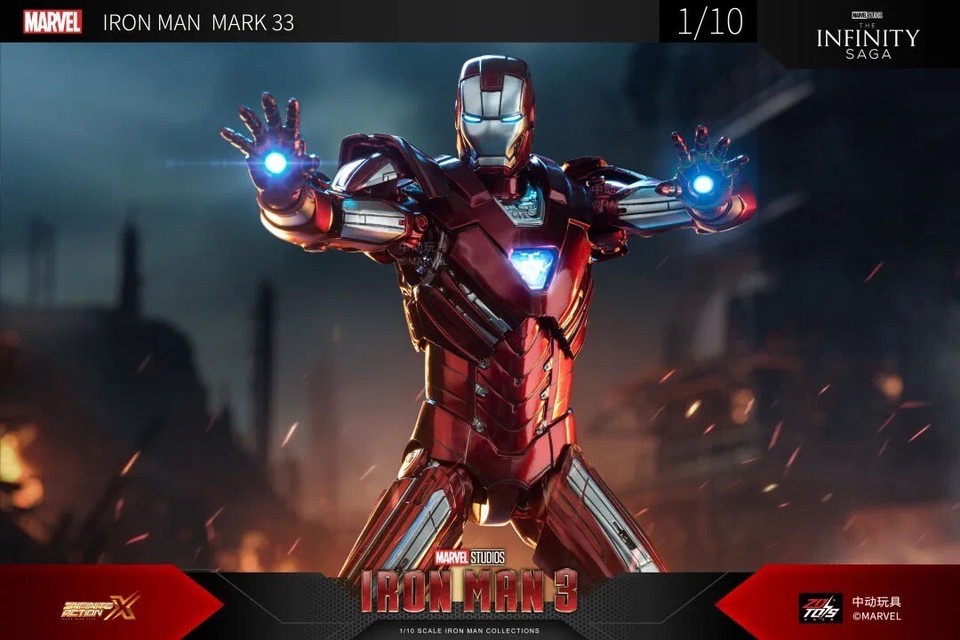 zd toys iron man mark 33 mk33 SILVER CENTURION action figure marvel ...