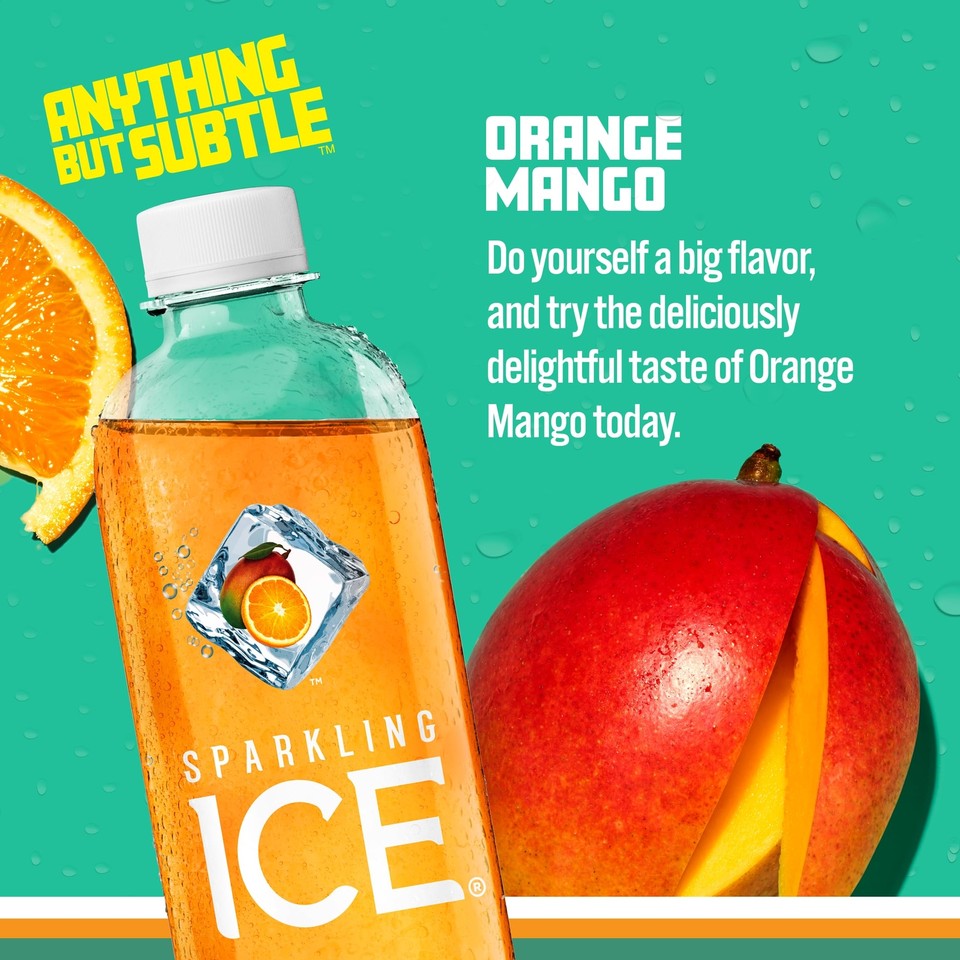 Sparkling Ice, Orange Mango Sparkling Water, with Antioxidants and ...