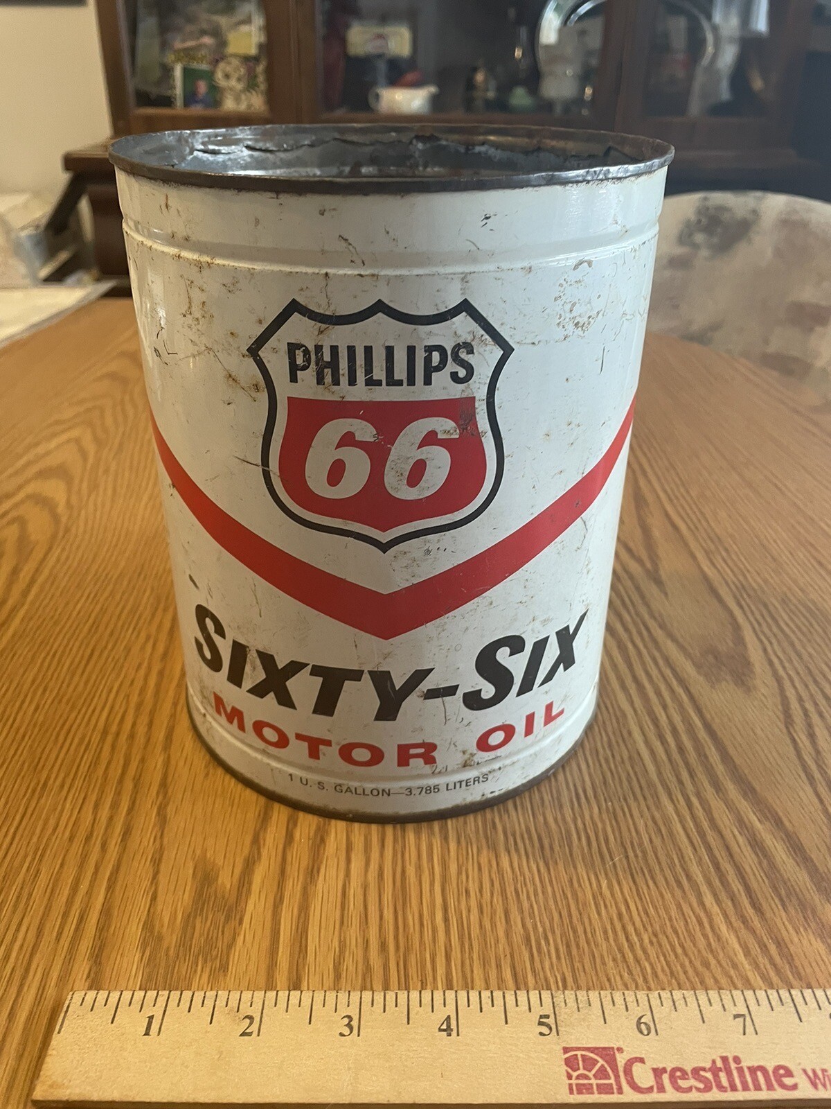 1970's 1 Gallon Phillips 66 "SIXTY SIX" MOTOR OIL CAN ADVERTISING No ...