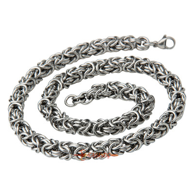 Silver Stainless Steel Chain Maille Mail Chainmaille Necklace Chainmail ...