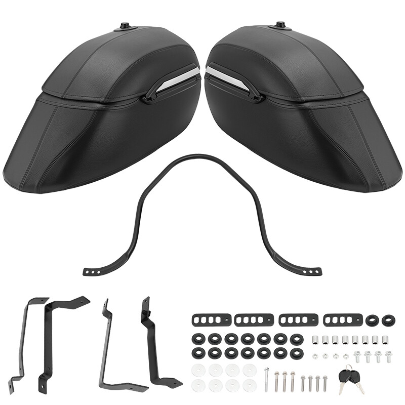 Large Hard Saddlebags Bags Motorcycle Luggage Trunk For Harley Honda ...