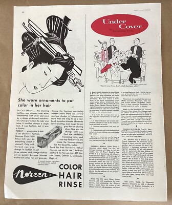 Noreen hair dye print ad 1956 orginl 1950s vintage decor retro home ...