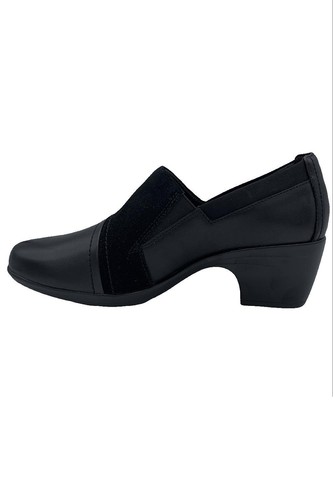 Clarks Collection Leather Heeled Shooties Emily Step Black | eBay