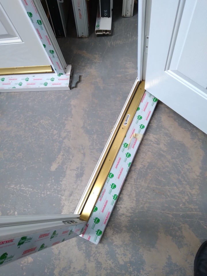 CLEARANCE DOOR-SETS! White UPVC Composite Toplight Front Door 2340mm X ...