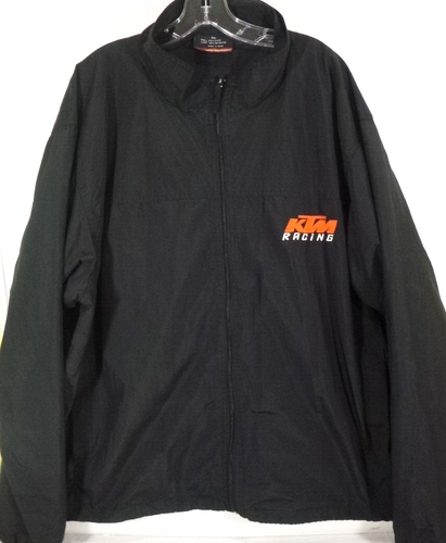 KTM Racing-Mens Zip-Up Nylon Windbreaker Jacket-2XL XXL-Black ...