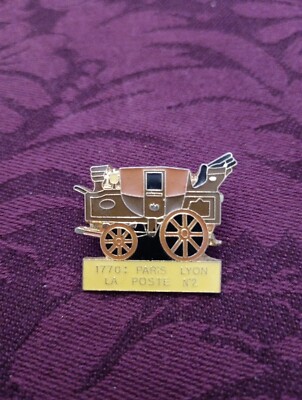 Pin's Pins Pin Enamel 16 La Poste Voiture Ancienne "1770 Paris-Lyon" N ...