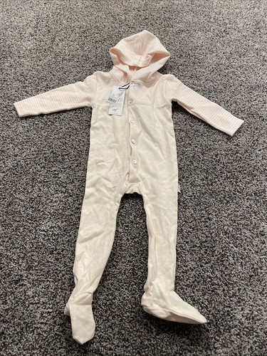 Bondoux Bebe Girls Pink White Footed One Piece Button Up NWT 18M | eBay