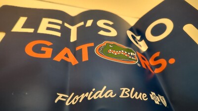 Florida Gators "Let's Go Gators" Florida Blue Handheld Sign RARE HTF | eBay