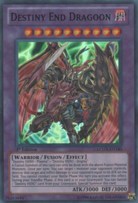 Yugioh! LP Destiny End Dragoon - LCGX-EN140 - Super Rare - 1st Edition ...