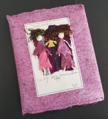 Handmade Paper Address Book Cover Sisterhood Earlene McNeil Larson 7.5 ...