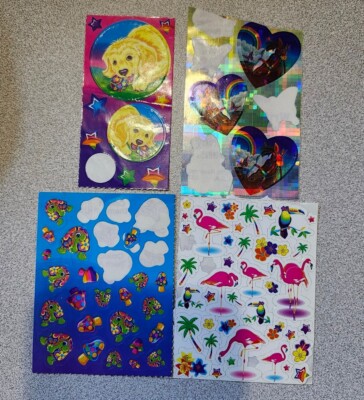 Lisa Frank Vintage Sticker Lot Holo Dream Chaser Horse Flamingos Birds ...