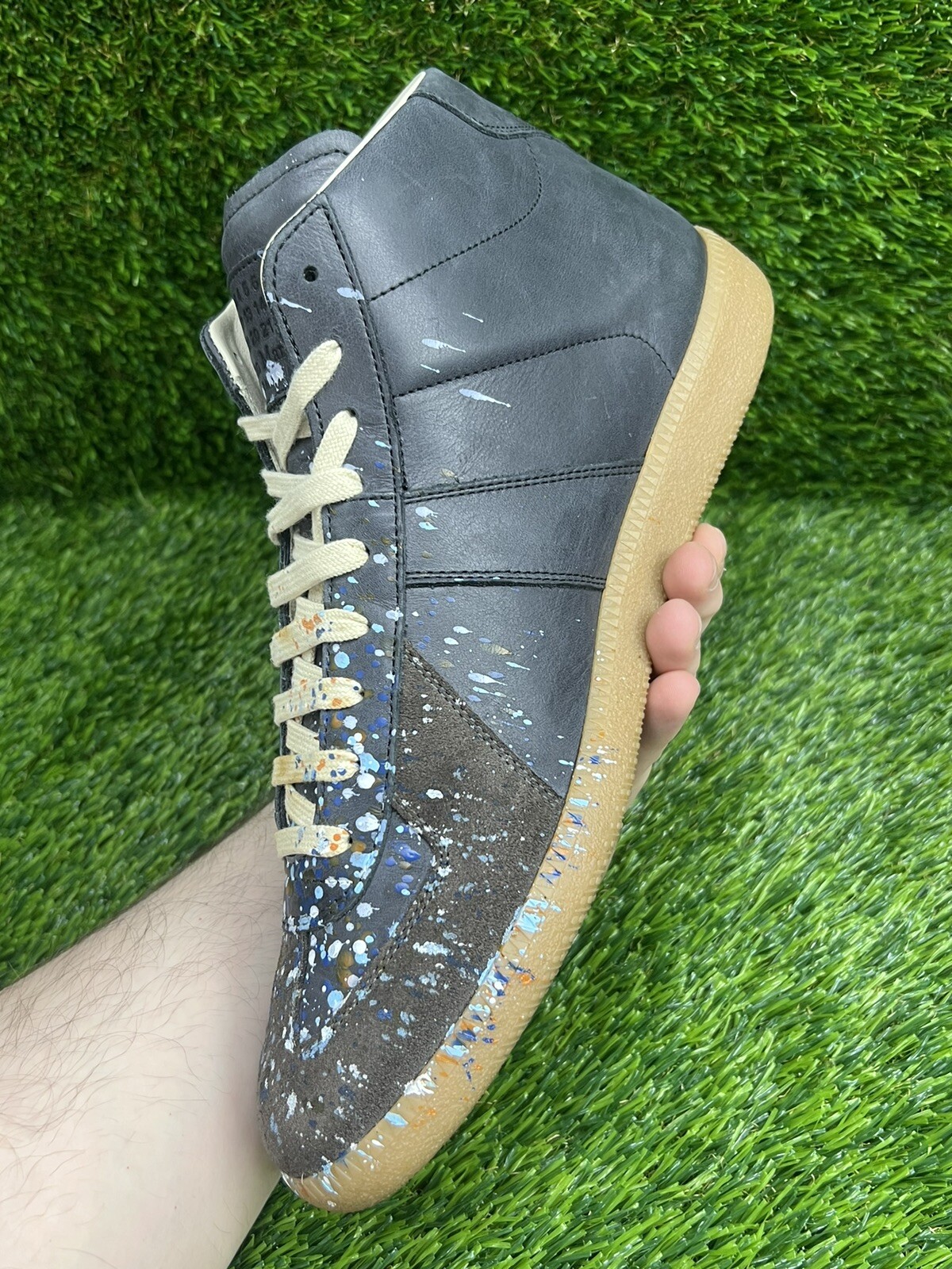 MAISON MARGIELA PAINT SPLATTER REPLICA GAT MID SNEAKE… - Gem