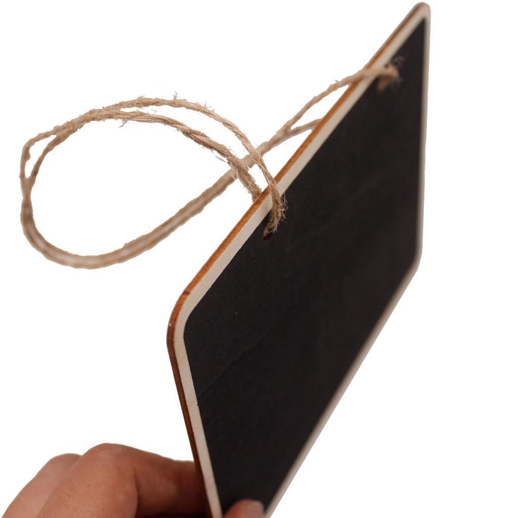4Pcs Double Sided Mini Wooden Hanging Blackboard Message Chalkboard ...