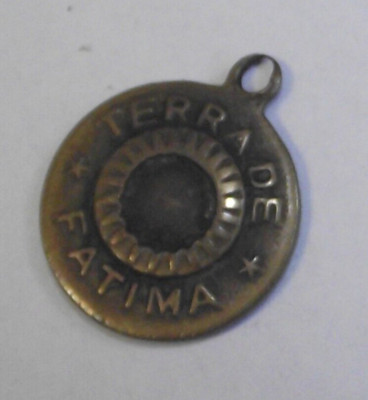 Vintage religious soil relic pendant small tiny charm medal Our Lady of ...