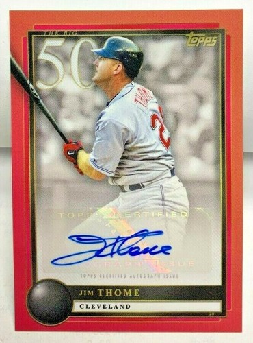 Jim Thome 2022 Topps X Aaron Juge Rouge Autographe Auto #' D 7/10 ...