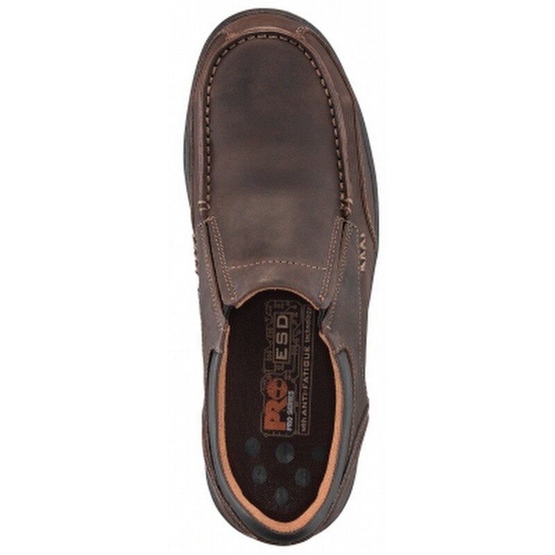 Timberland PRO Men's Branston Alloy Safety Toe Slip-On ESD Brown Moc ...