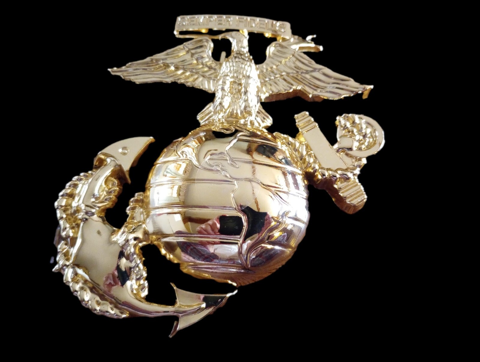 U.S MARINE CORPS EGA GOLD OVERSIZED EAGLE GLOBE & ANCHOR WALL MEDALLION ...