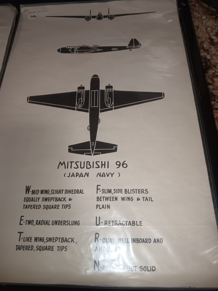 WW2 Aircraft Recognition Identification Posters Japanese 96 Italian Macchi C 200 | eBay