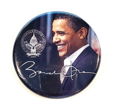 2009 Barack Obama Signature Official Inaugural Committee Button - EXC ...