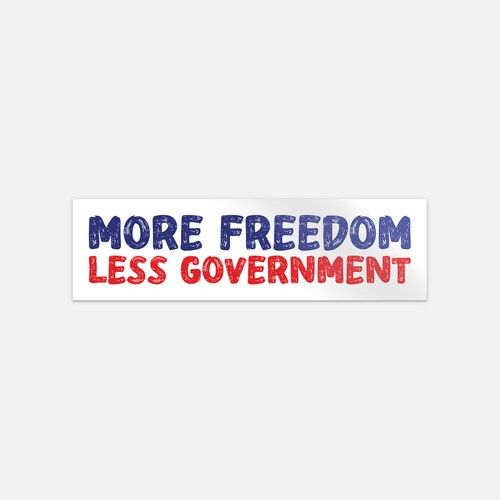 More Freedom Less Government Car Bumper Vinyl Sticker Decal | eBay