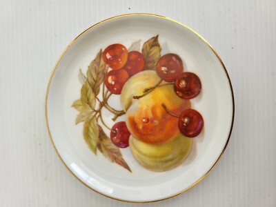 Furstenberg West Germany Fruit Pattern Trivet c1969 10cm Peaches and ...