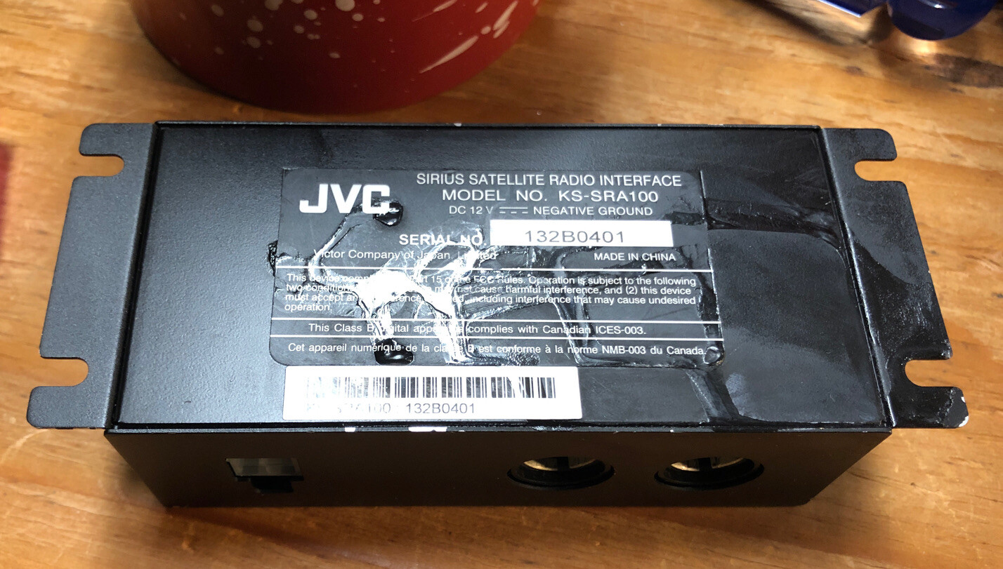 JVC KS-SRA100 interface Sirius Satellite Radio Adapter USE WITH YOUR ...