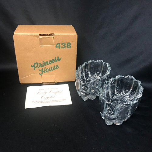 VTG Princess House #438 Scalloped Crystal Spoon & Fork Rest Holders ...