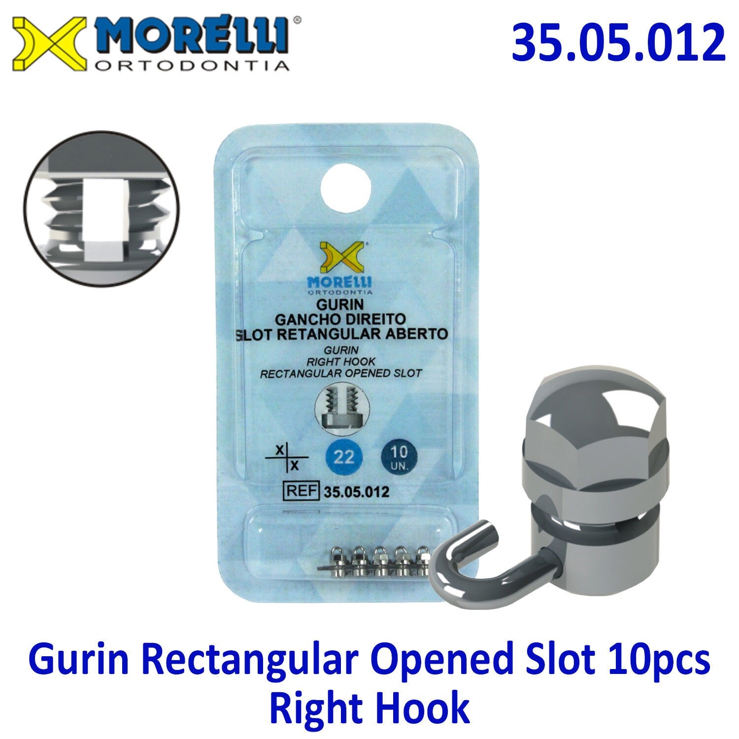 Morelli Dental Orthodontic Gurin Archwire Stop Rectangular Grip Lock ...