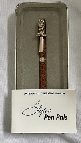 Garfield The Cat Stylus Pen Brown Gold Tone Pen Pals Needs Ink Original ...