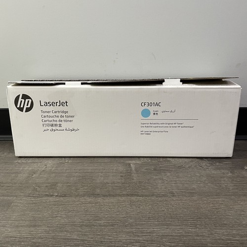 HP 827A LaserJet Enterprise M880 Cyan Toner Cartridge CF301AC New Open ...