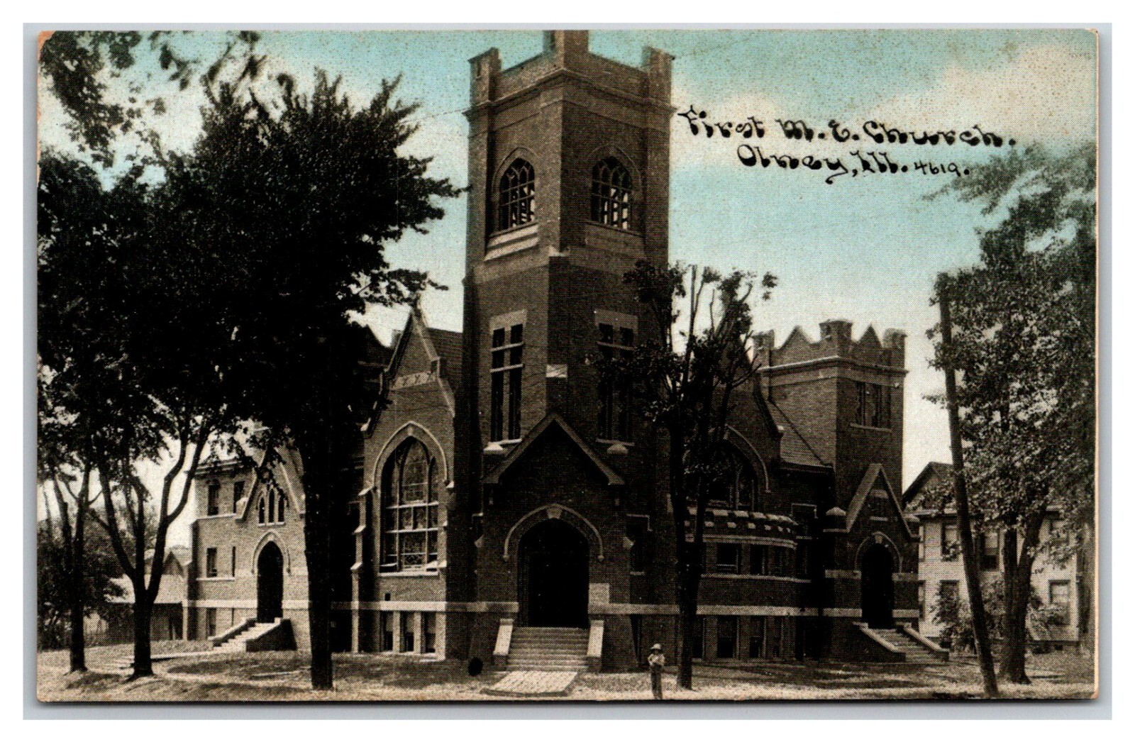 OLNEY ILLINOIS ~ Methodist church lot 3 PCS Richland County 1908c | eBay