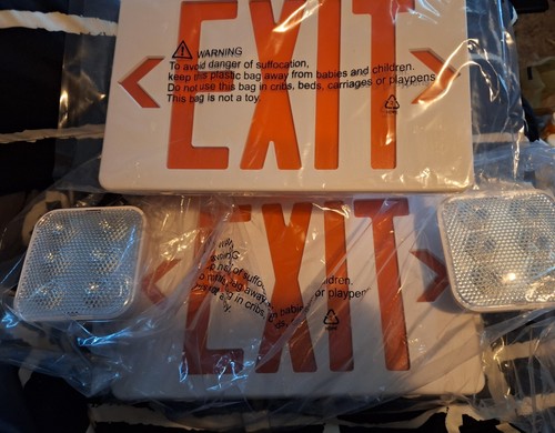 Emergency Light Exit Sign 2-Pack Exit Combo with Battery Back Amazon ...
