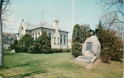 Vintage Postcard, Library and War Memorial, Westbrook, Connecticut | eBay