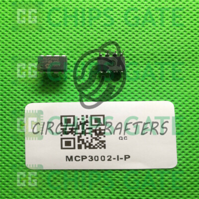 2PCS New MCP3002-I/P IC 10BIT 2.7V 2CH SPI 8-DIP MCP3002-I 3002 MCP3002 ...