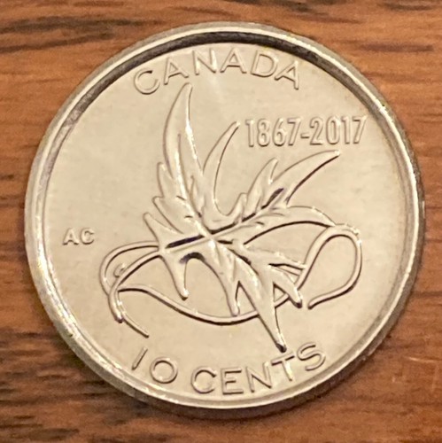1867-2017 Wings of Peace Canada 10 cent dime **75% combined shipping ...